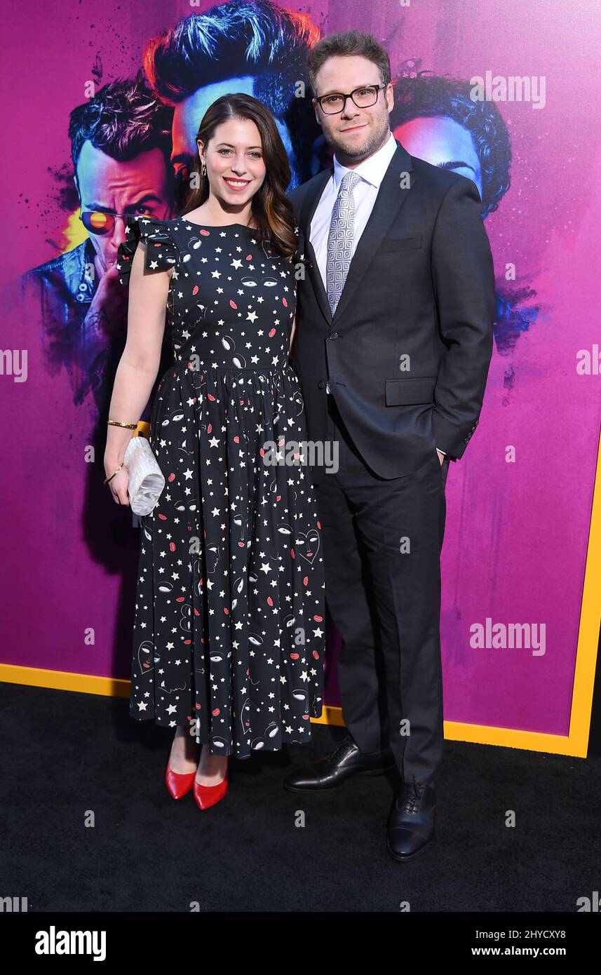 Seth Rogen and Lauren Miller attending the AMC season two "Preacher ...