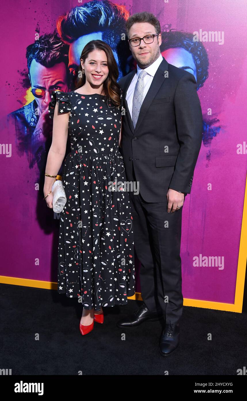 Seth Rogen and Lauren Miller attending the AMC season two "Preacher ...