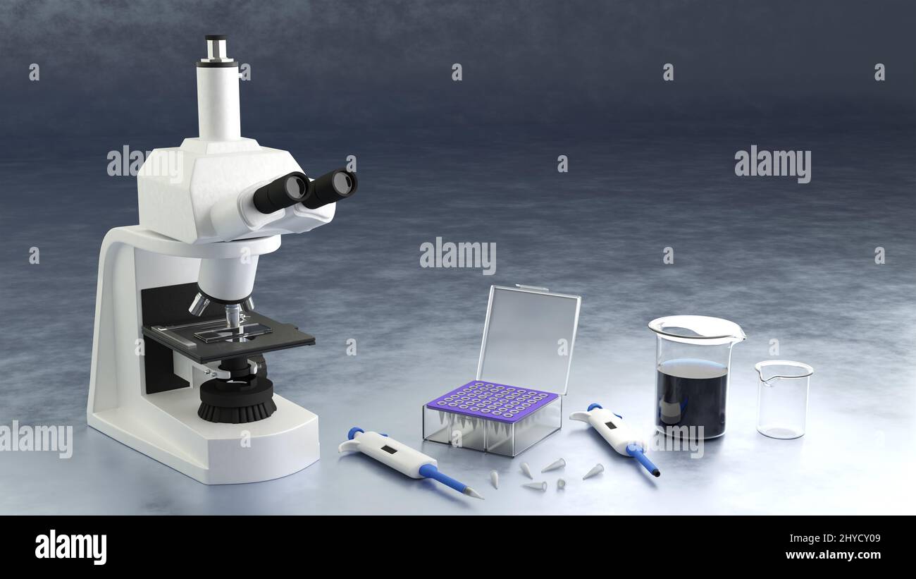 3D illustration, medical equipment for sampling. 3d rendering of vacuum ...