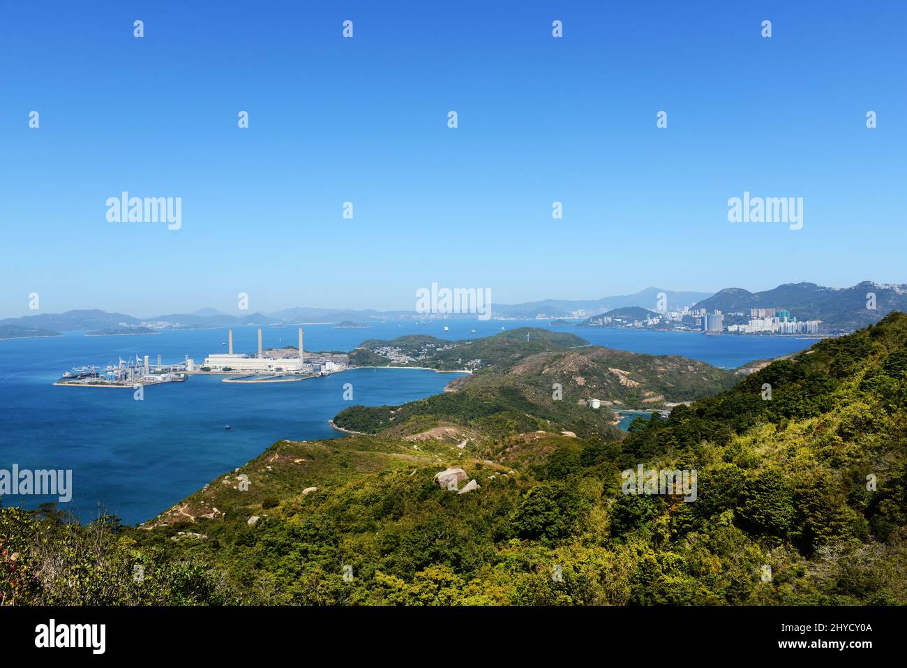 A view of Lamma island from the top of Mount Stenhouse Stock Photo - Alamy