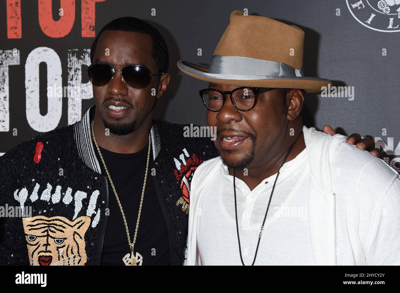 Sean Combs and Bobby Brown attending the "Can't Stop, Won't Stop: A Bad ...
