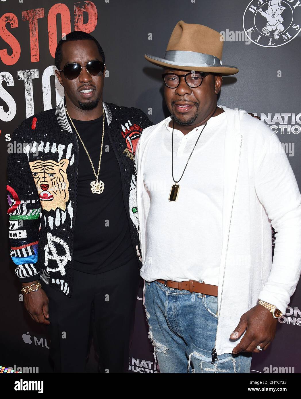 Sean Combs and Bobby Brown attending the "Can't Stop, Won't Stop: A Bad ...