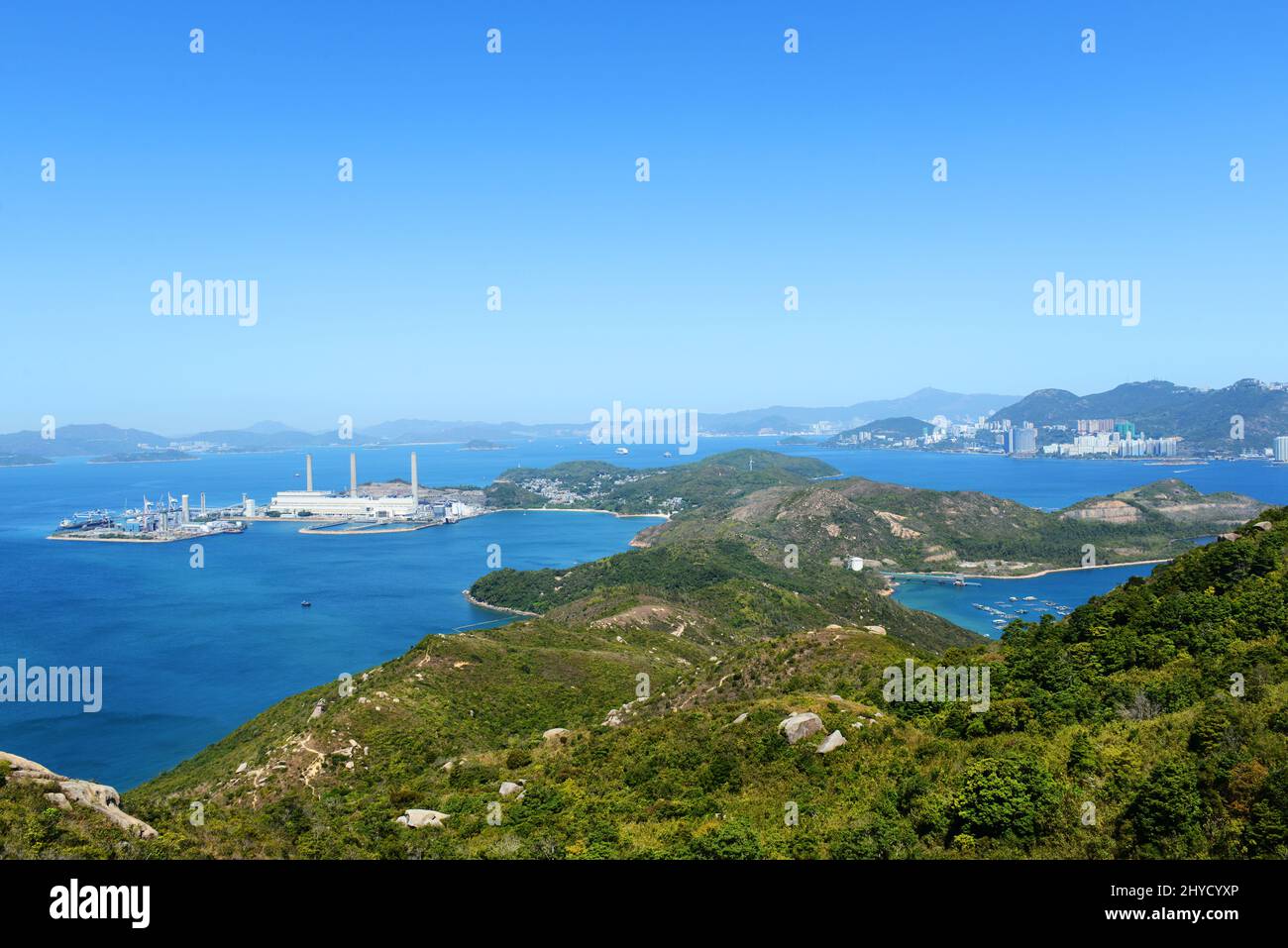 A view of Lamma island from the top of Mount Stenhouse Stock Photo - Alamy