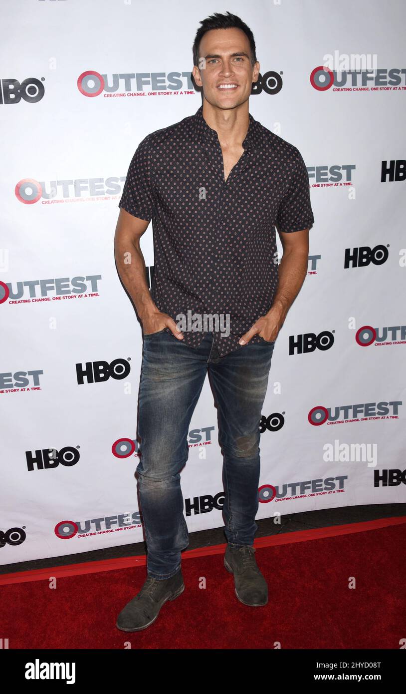 Cheyenne Jackson arriving for the Hello Again screening held at the ...