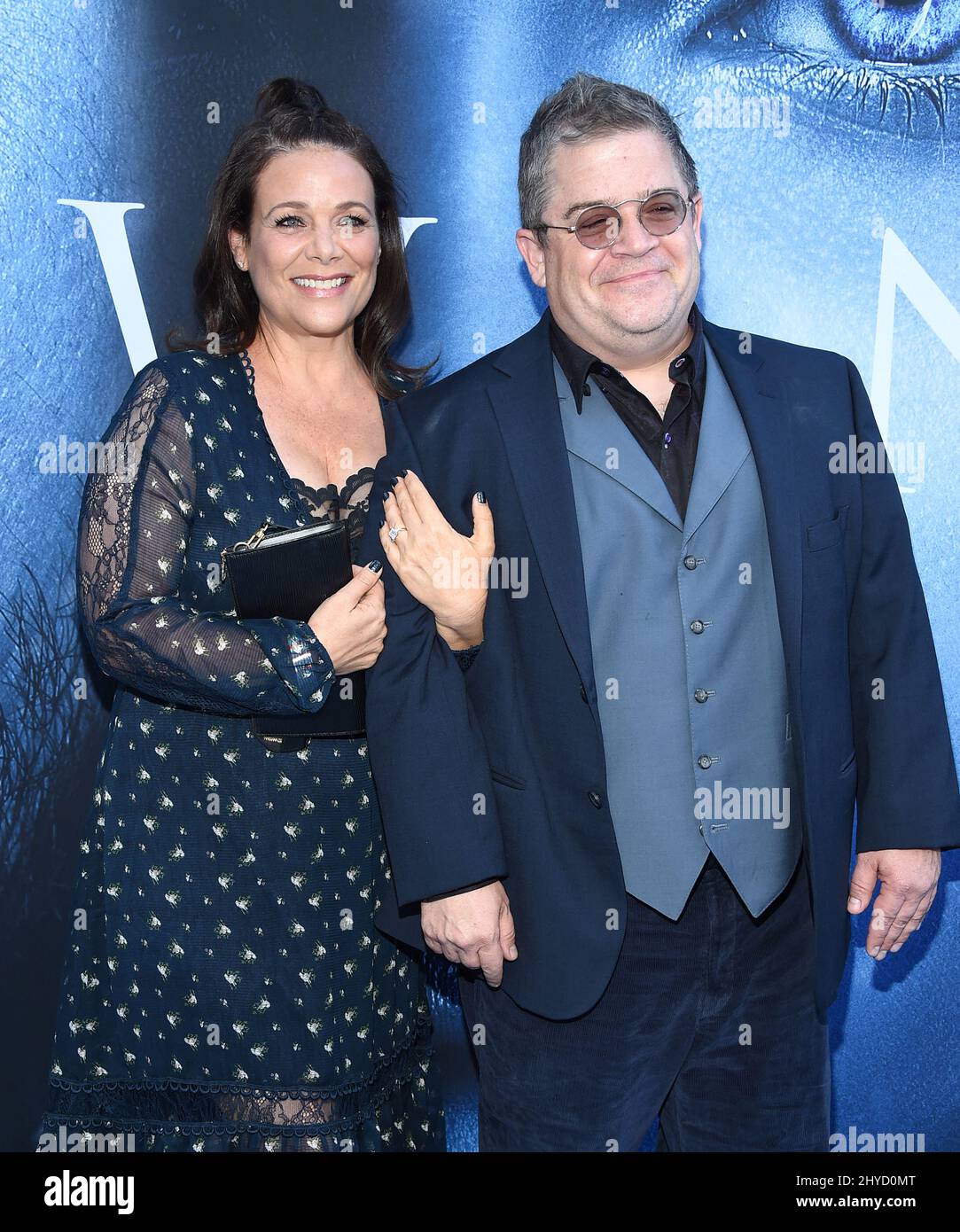 Meredith Salenger and Patton Oswalt attending the season seven premiere ...