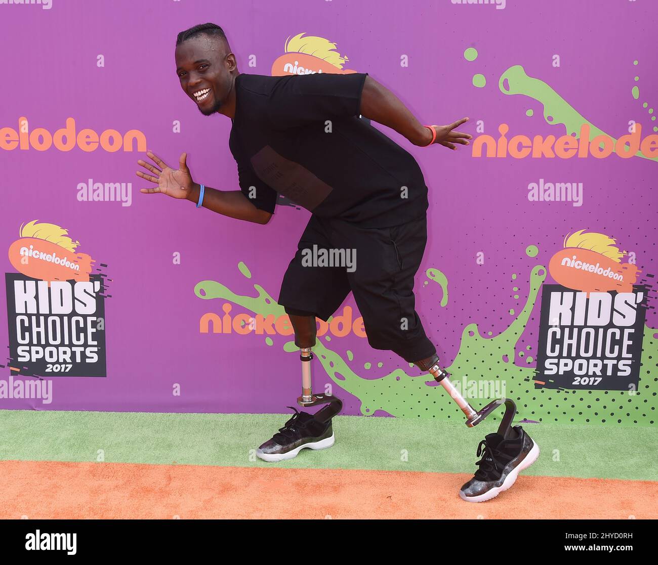 Blake Leeper attending the Nickelodeon Kids' Choice Sports Awards 2017 ...