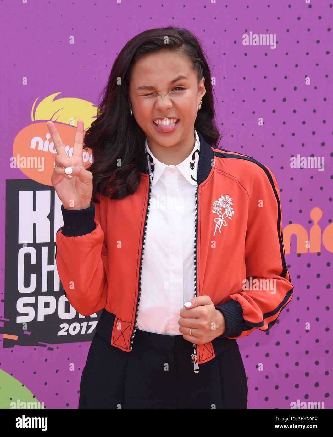 Breanna Yde attending the Nickelodeon Kids' Choice Sports Awards 2017 ...