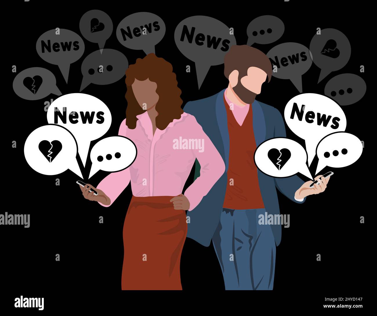 Sad man in online Stock Vector Images - Alamy