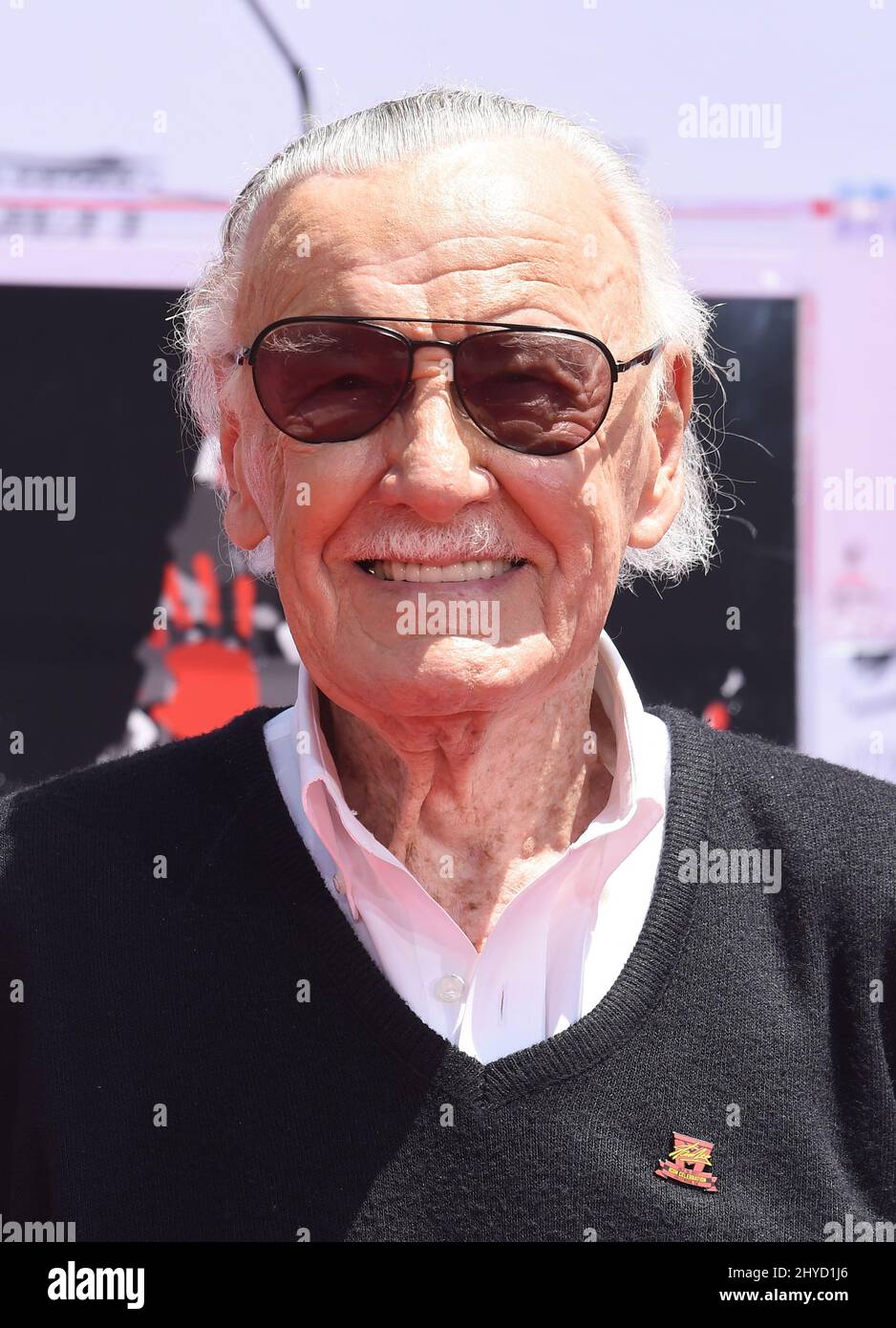 Stan Lee attends the Stan Lee Hand and Footprint Ceremony held at the ...