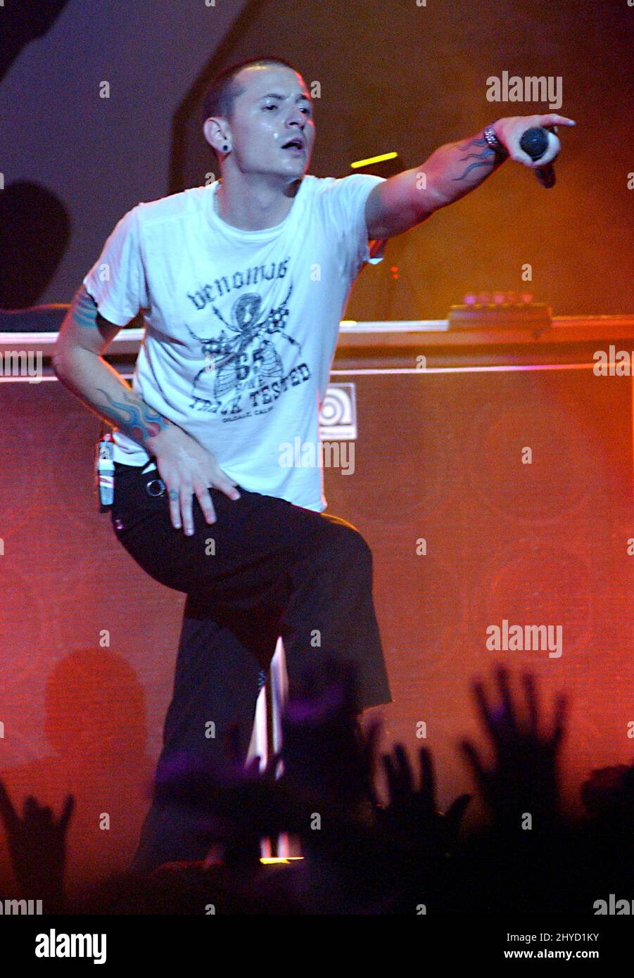 February 18, 2005 Anaheim, Ca. Chester Bennington of Linkin Park "Music ...