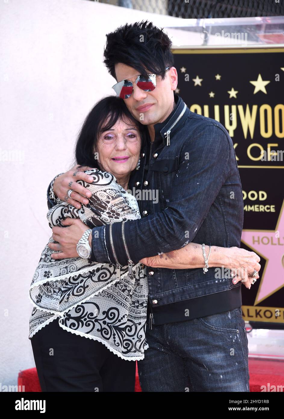 Criss Angel and mother Dimitra Sarantakos attending the Hollywood Walk ...