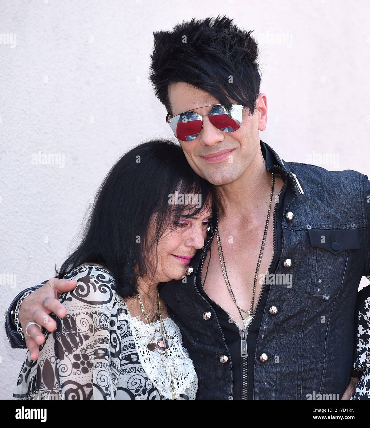 Criss Angel, mother Dimitra Sarantakos attending the Hollywood Walk of ...