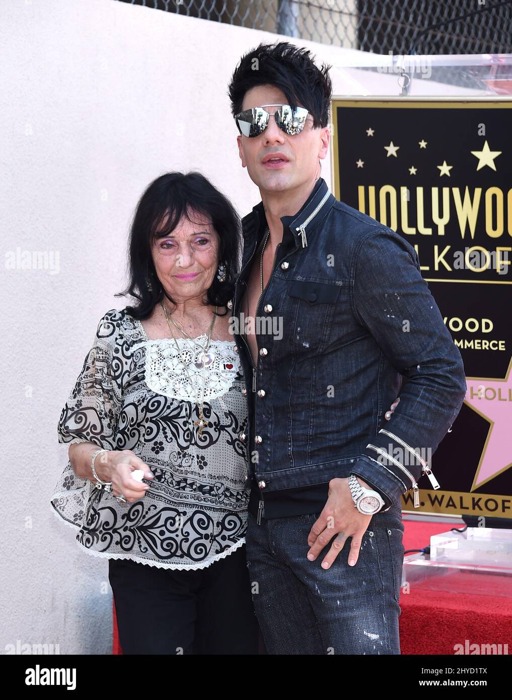 Criss Angel, mother Dimitra Sarantakos attending the Hollywood Walk of ...