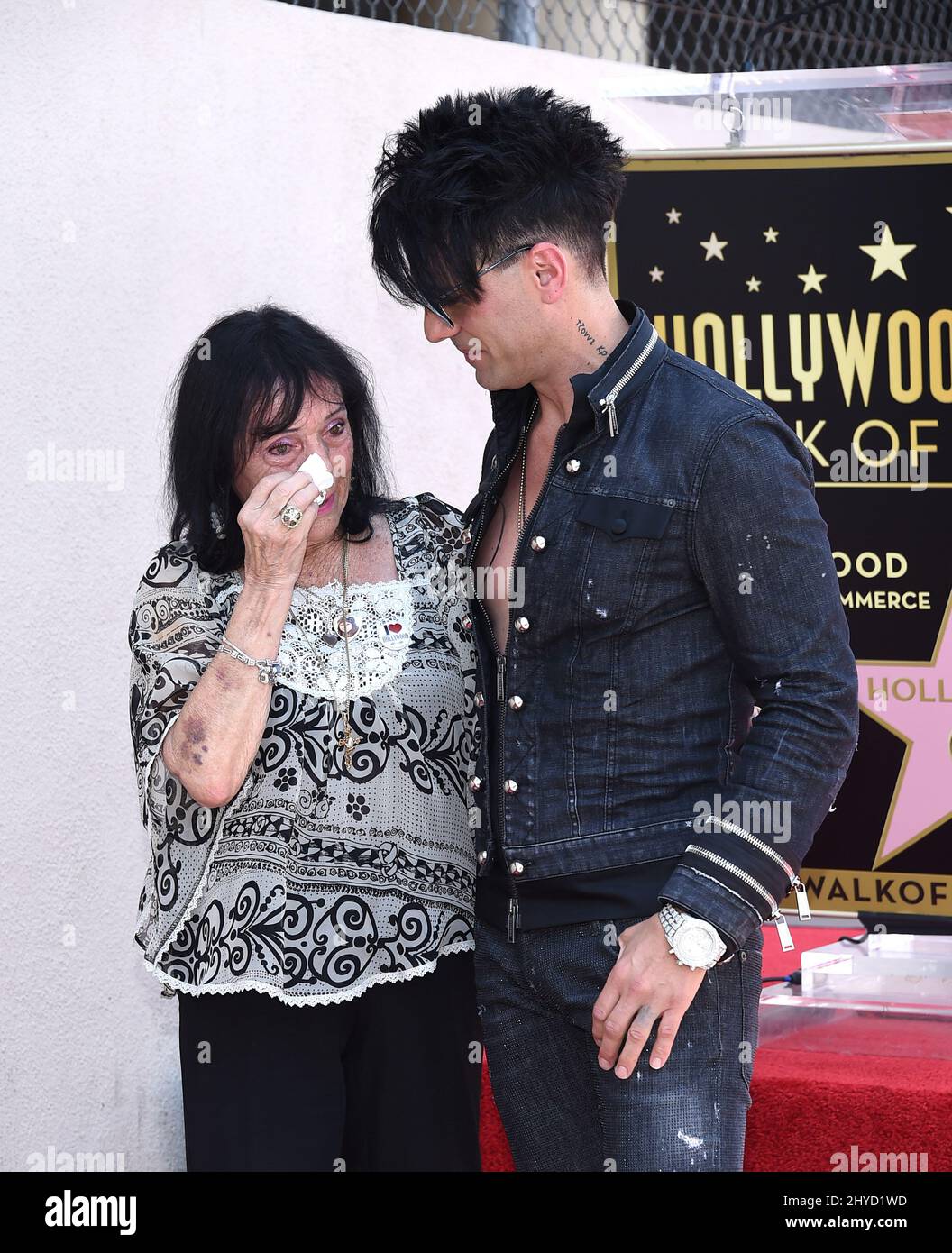 Criss Angel, mother Dimitra Sarantakos attending the Hollywood Walk of ...