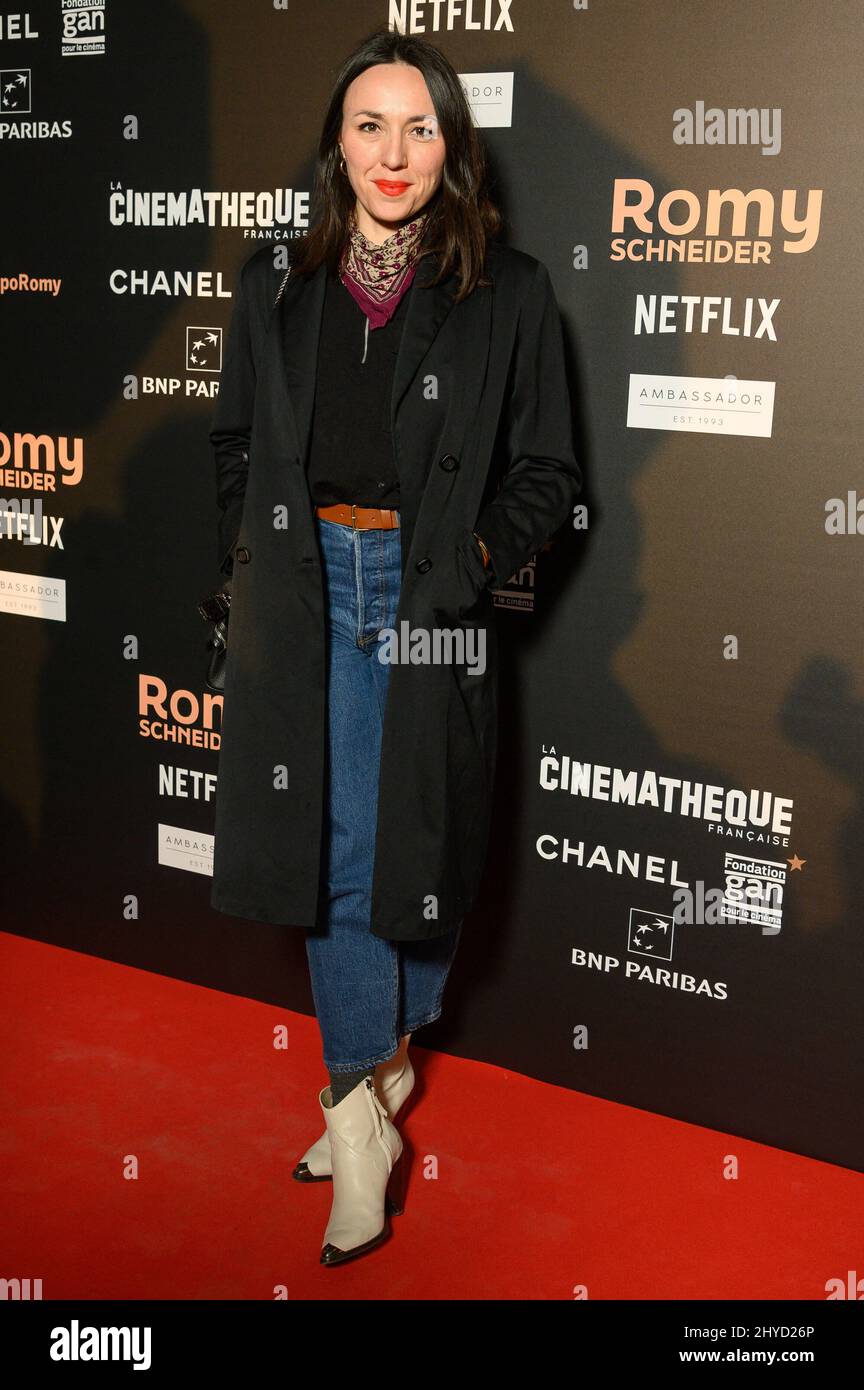 Deborah Grall attends the Romy Schneider Exhibition at La Cinematheque ...