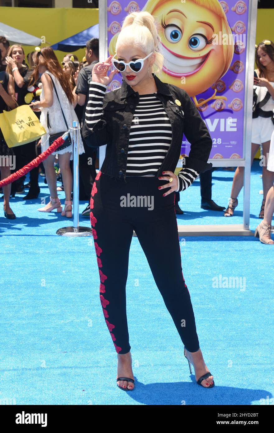 Christina Aguilera attending The Emoji Movie World Premiere held at the ...