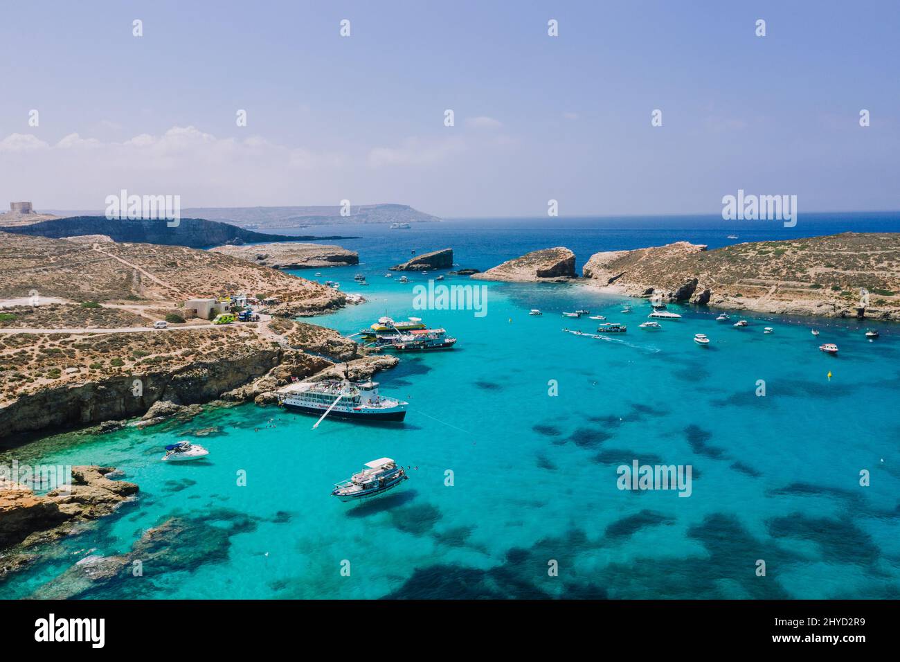 Aerial view of the sea coast in Malta Stock Photo - Alamy