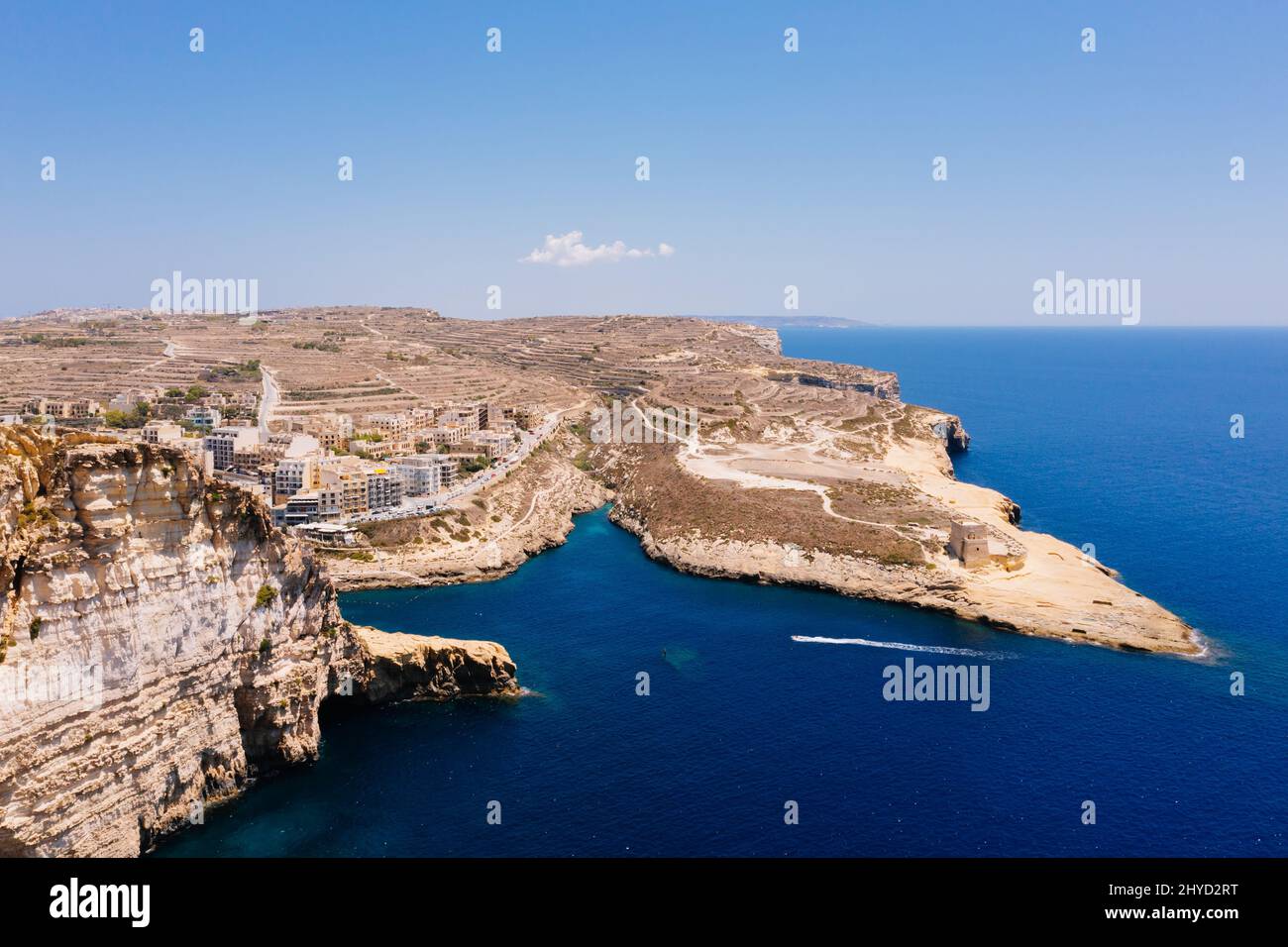 Aerial view of the sea coast in Malta Stock Photo - Alamy