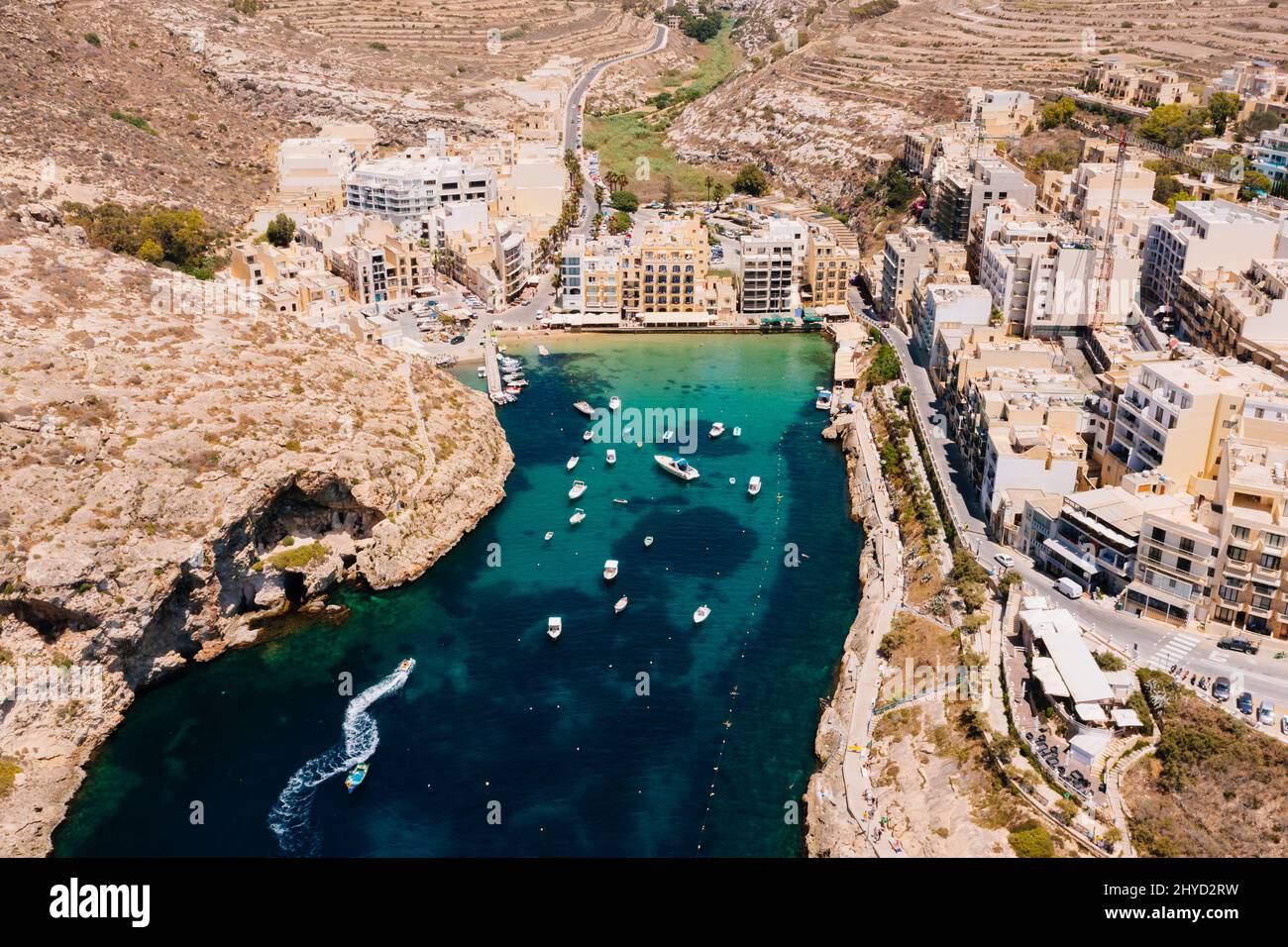 Aerial view of the sea coast in Malta Stock Photo - Alamy