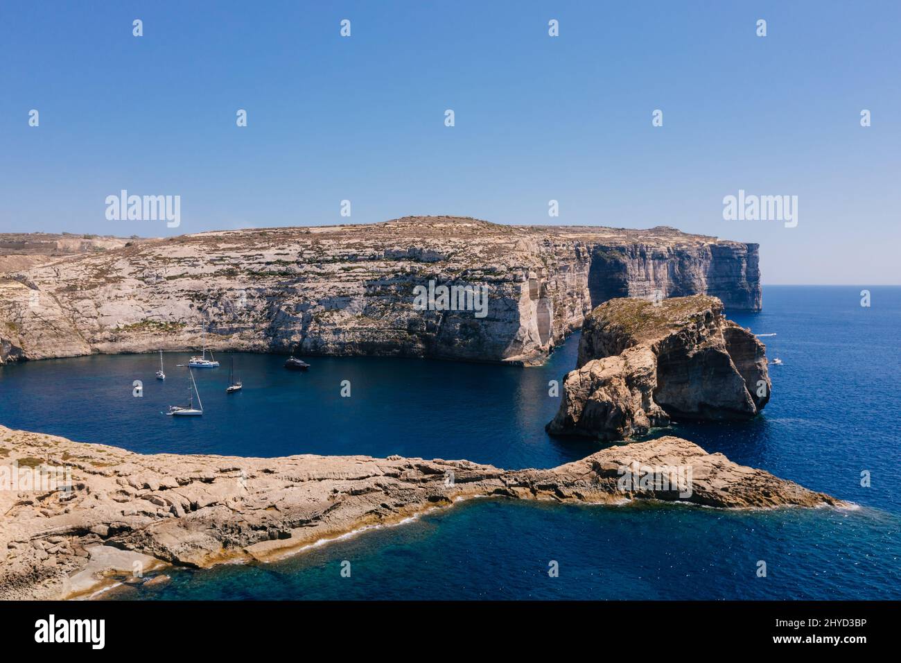 Aerial view of the sea coast in Malta Stock Photo - Alamy