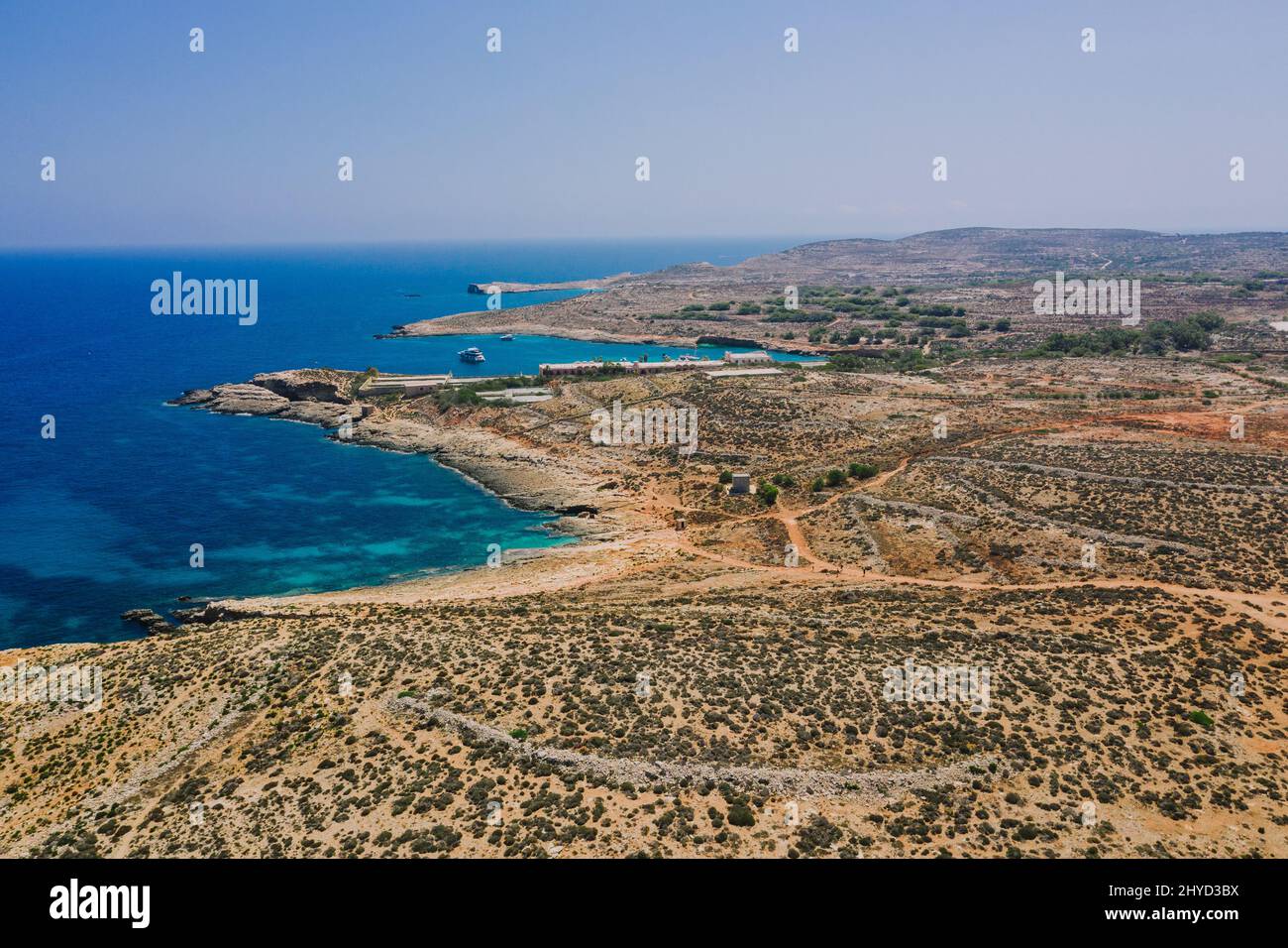 Aerial view of the sea coast in Malta Stock Photo - Alamy