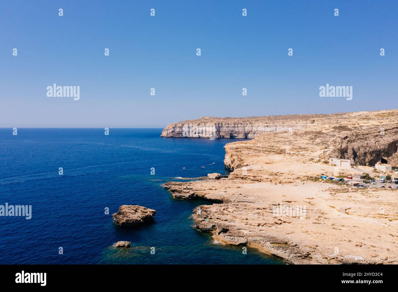 Aerial view of the sea coast in Malta Stock Photo - Alamy