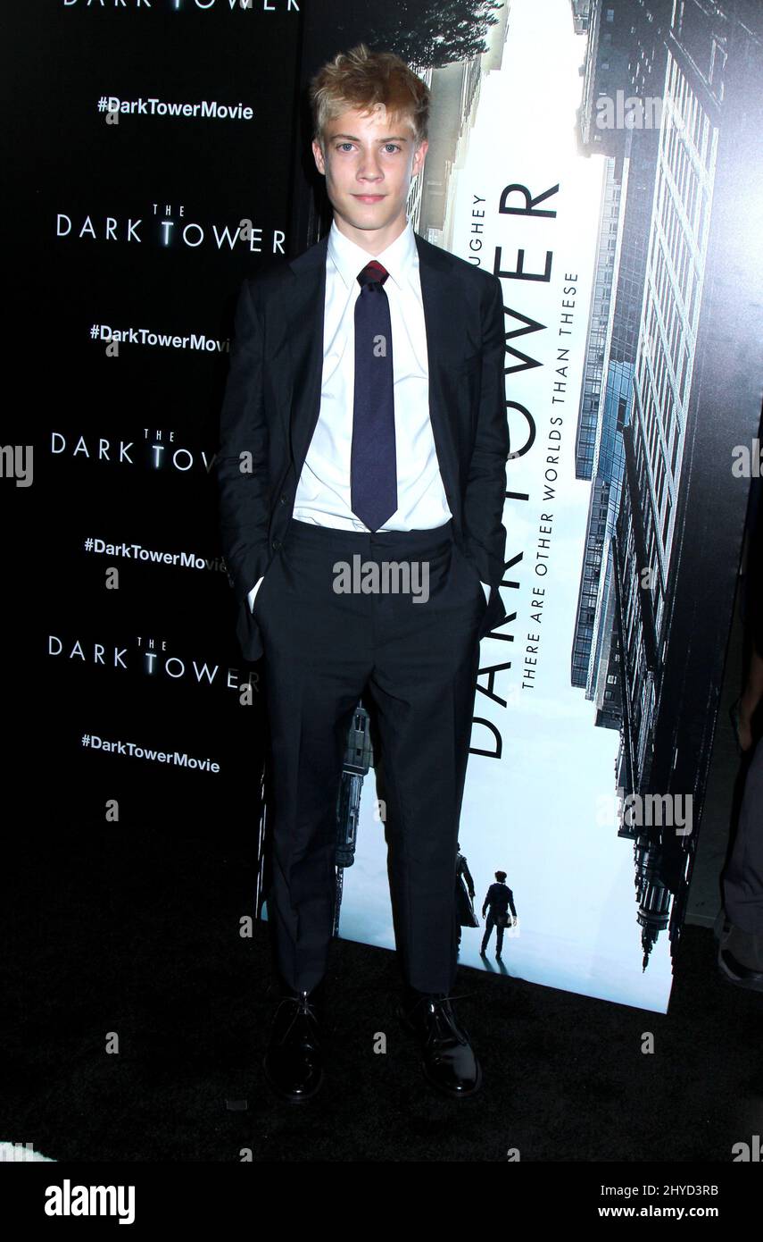 Tom Taylor attending the New York premiere of The Dark Tower Stock ...