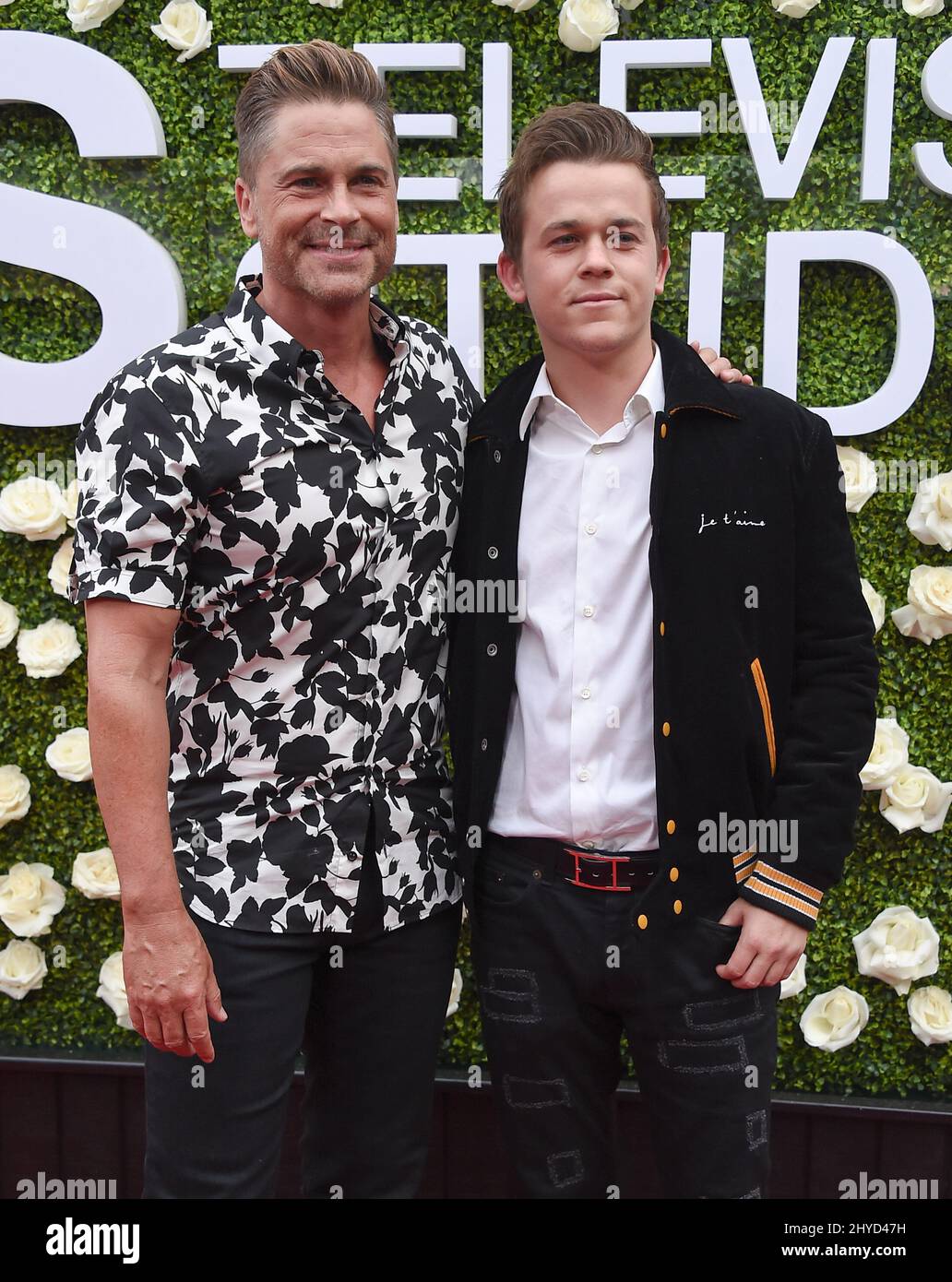 Rob Lowe and John Owen Lowe arriving for the 2017 CBS Television ...