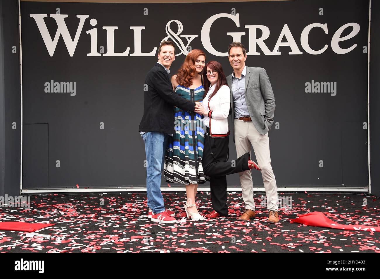 Sean Hayes, Debra Messing, Eric McCormack and Megan Mullally arriving ...