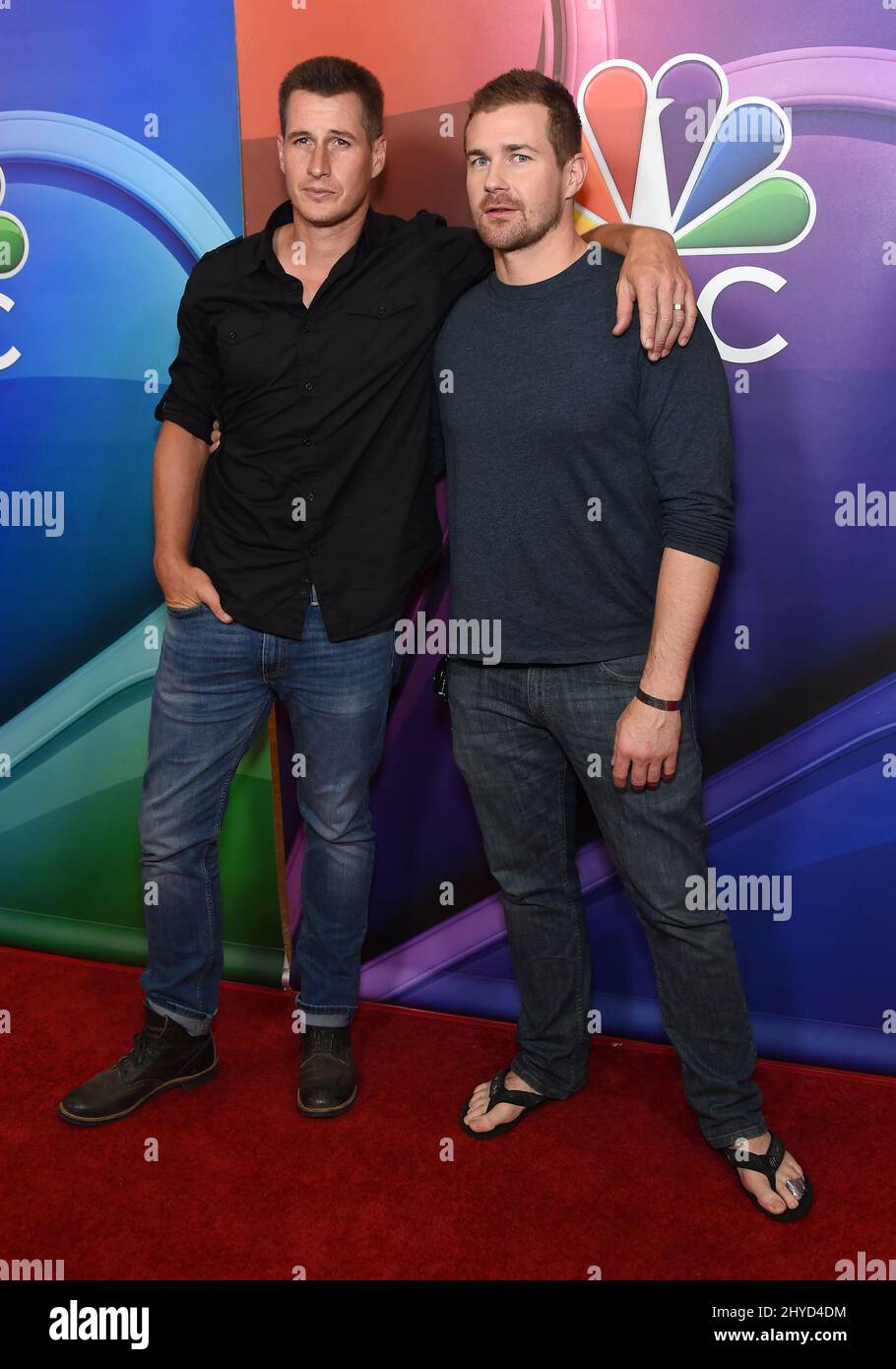 Brendan Fehr and Josh Kelly arriving to the NBC TCA Summer Press Tour ...