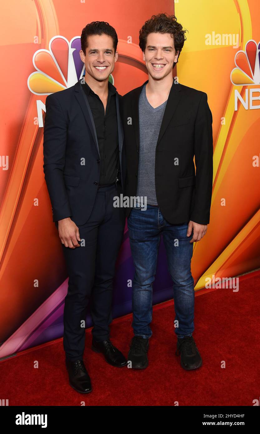 Miles Gaston Villanueva and Gus Halper arriving to the NBC TCA Summer ...