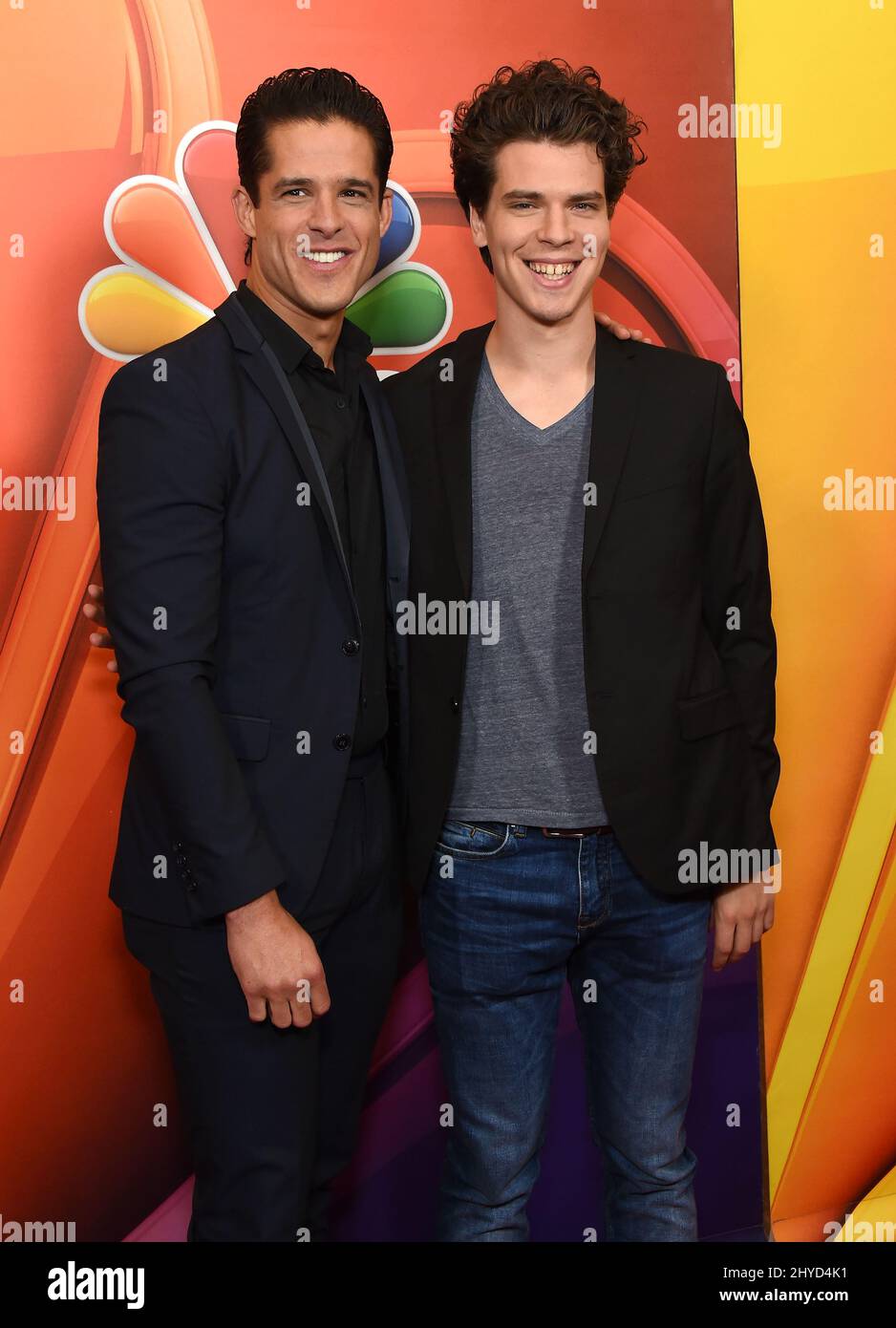 Miles Gaston Villanueva and Gus Halper arriving to the NBC TCA Summer ...