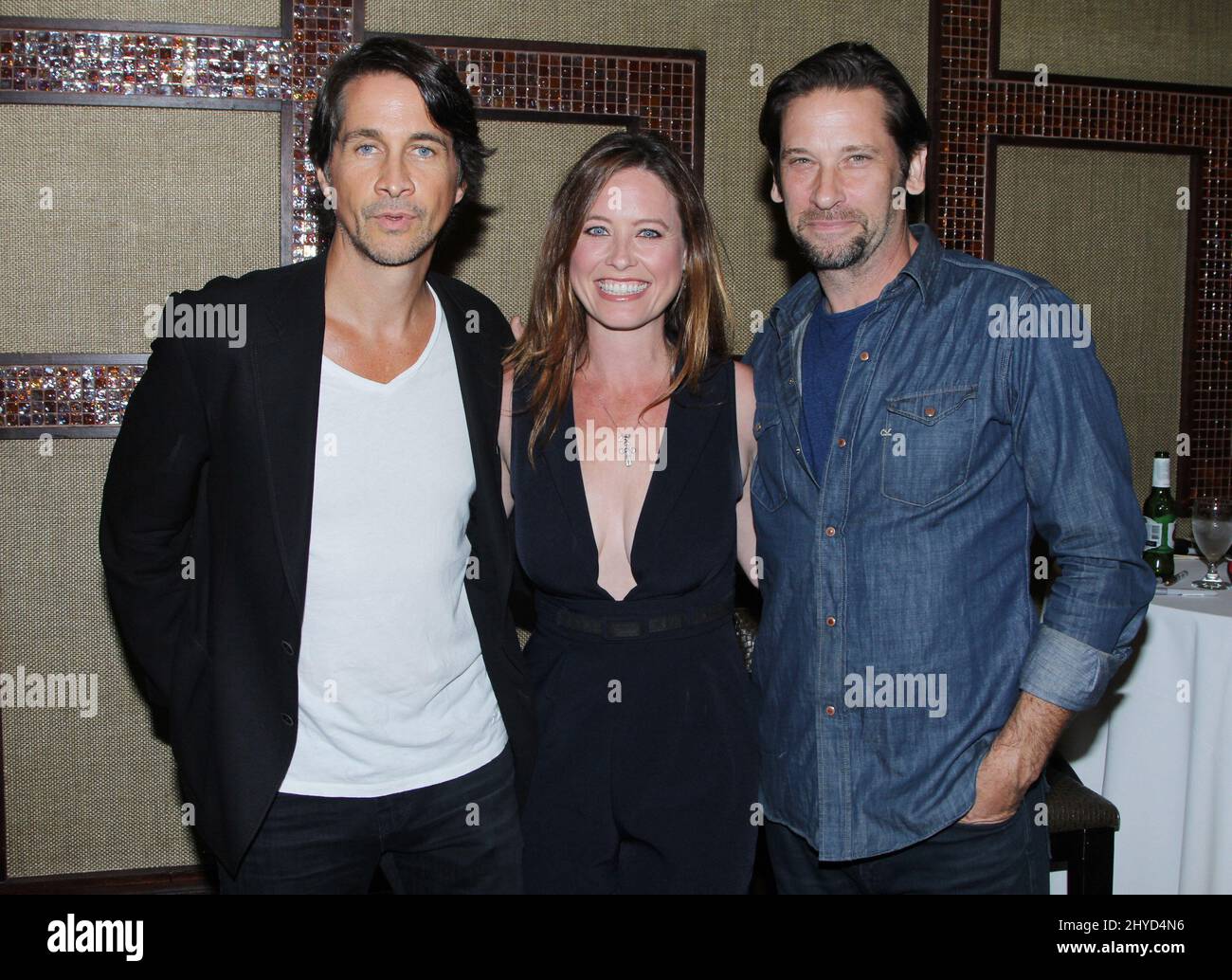 Michael Easton, Melissa Archer & Roger Howarth arriving for One Night ...