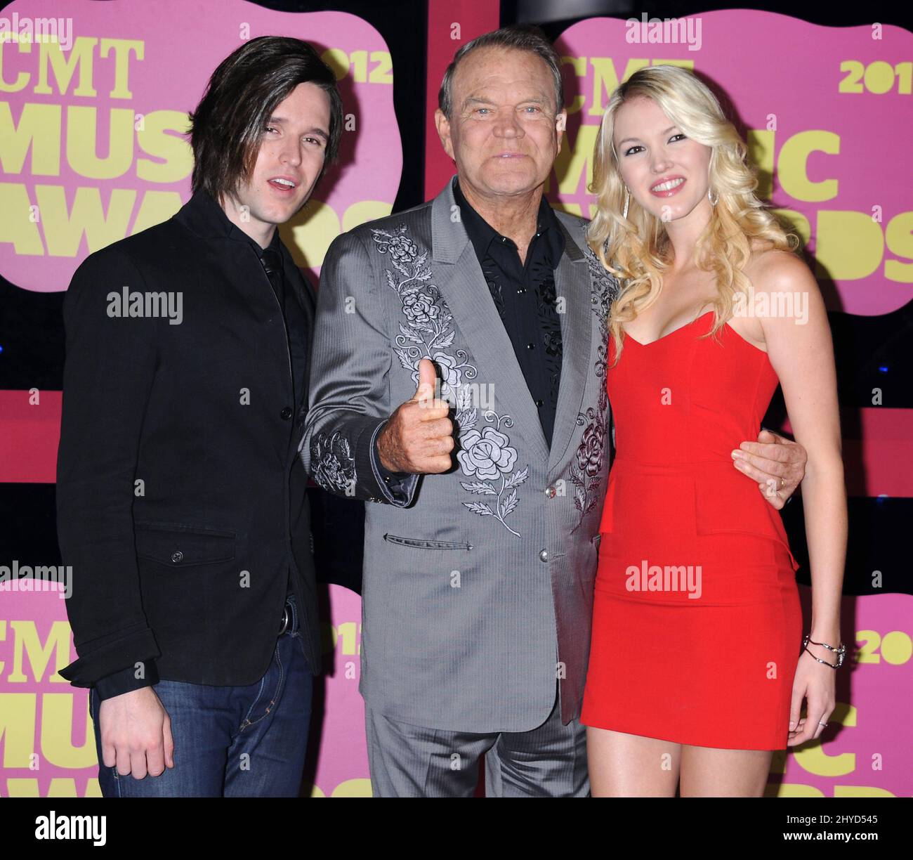 June 6, 2012 Nashville, Tn. Glen Campbell, son Cal and daughter Ashley ...