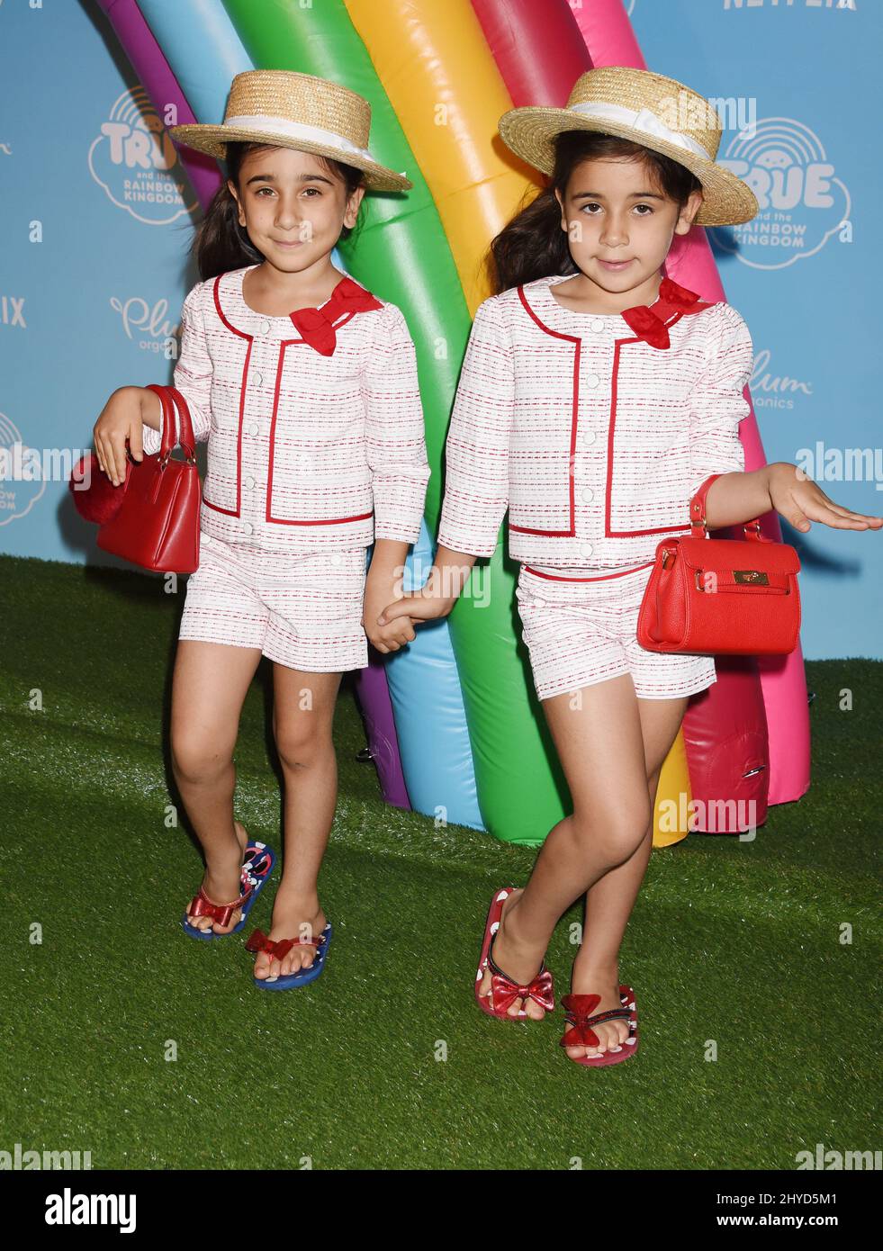 Bella Abir and Chloe Abir arriving for the Netflix Original Series ...