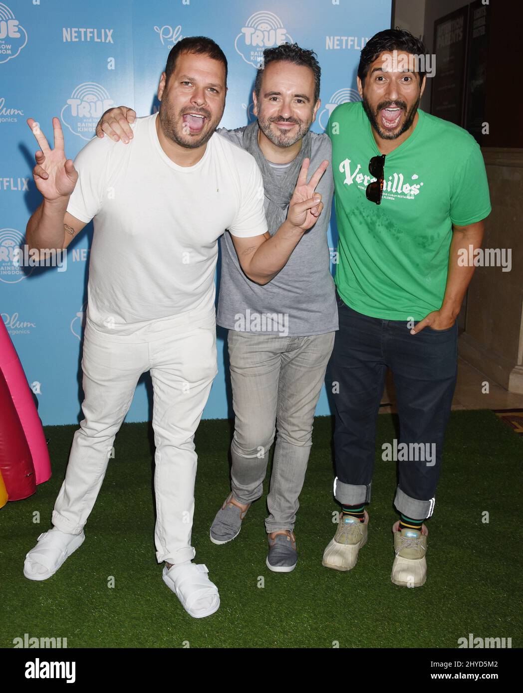 Samuel Borkson, Frank Falcone and Arturo Sandoval III arriving for the ...