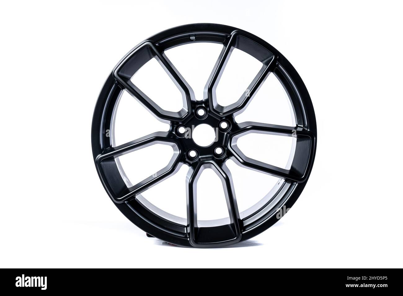 Modern car wheel isolated on a white background Stock Photo - Alamy
