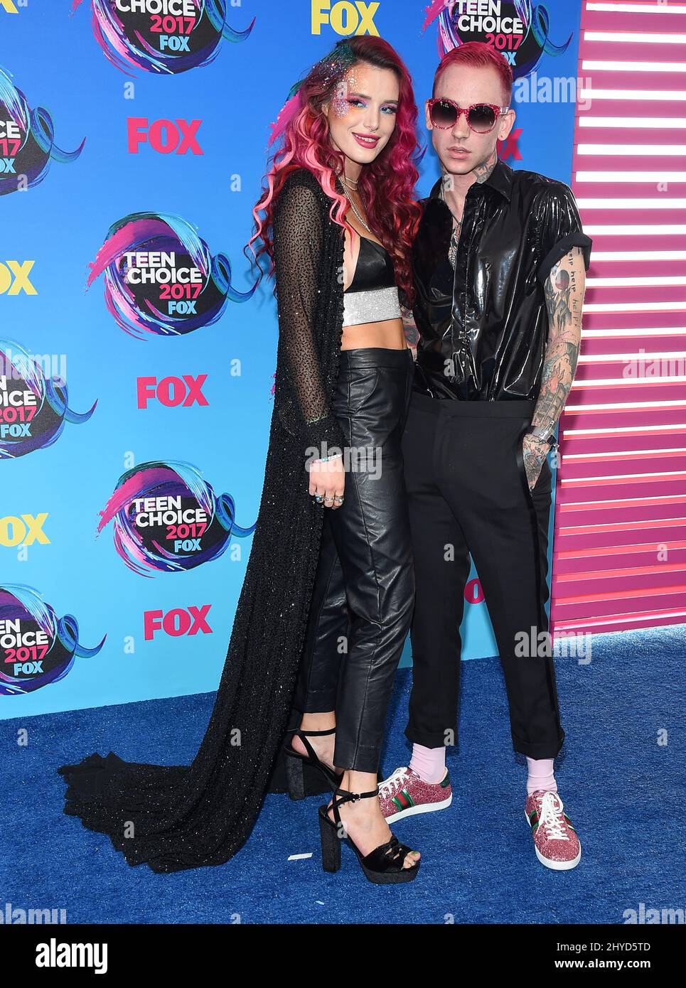Bella Thorne and Blackbear attending the 2017 Teen Choice Awards held ...