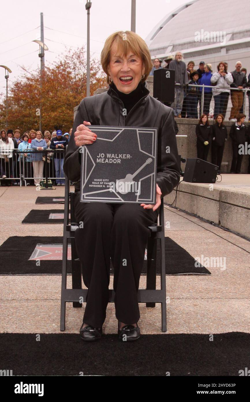 Jo Walker-Meador at the Music City Walk of Fame Induction Ceremony Held ...