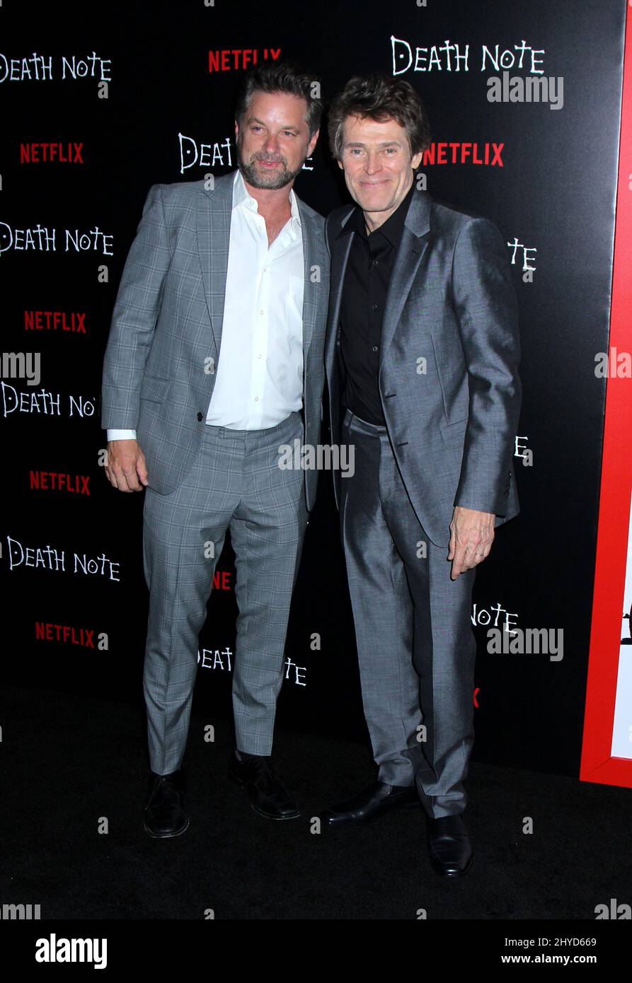 Shea Whigham & Willem Dafoe attending the 'Death Note' premiere held at ...