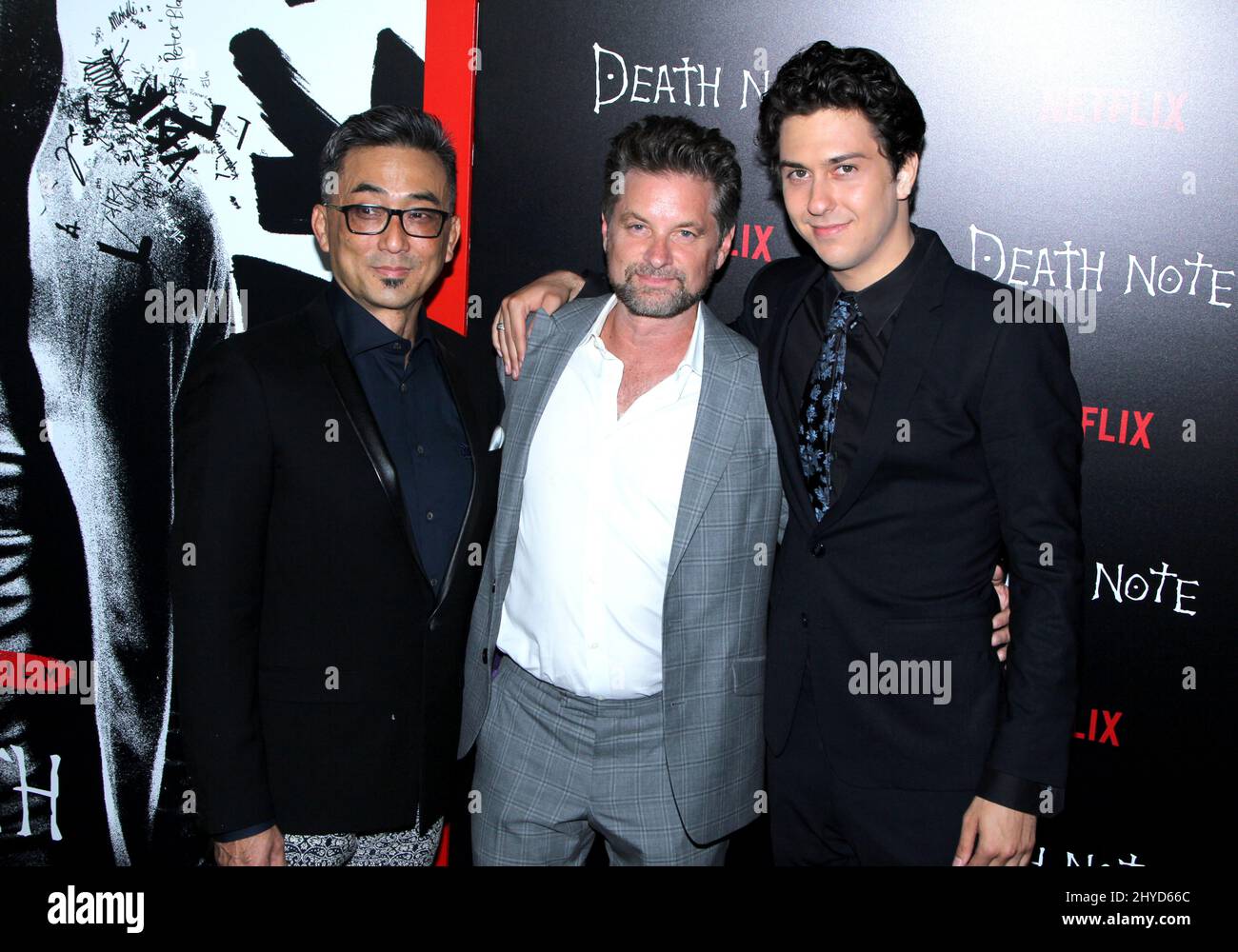 Paul Nakauchi, Shea Whigham & Nat Wolff attending the 'Death Note ...