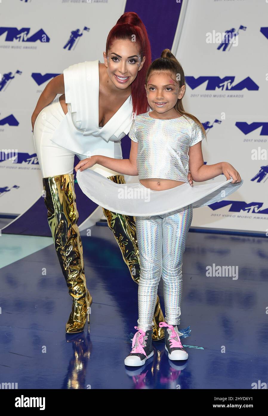 Farrah Abraham And Sophia Abraham Attending The Mtv Video Music Awards 2017 Held At The Forum In
