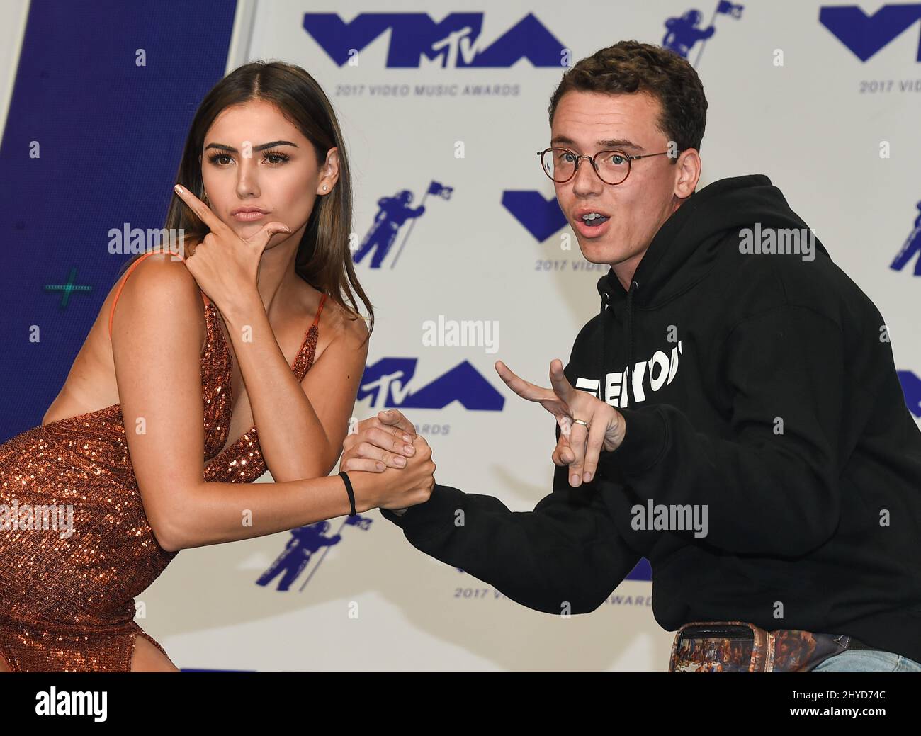 Jessica Andrea and Logic attending the MTV Video Music Awards 2017 held ...