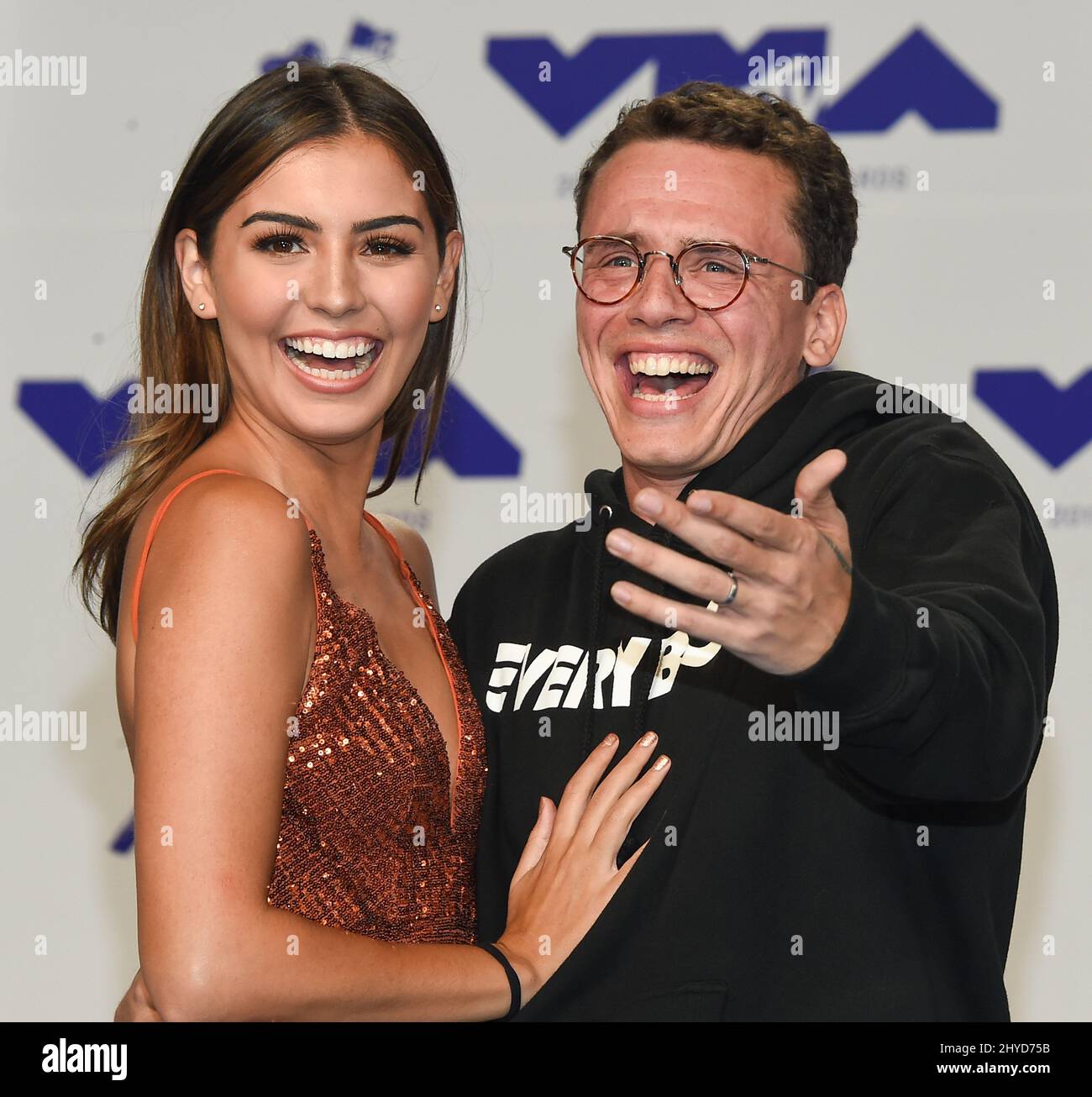 Jessica Andrea and Logic attending the MTV Video Music Awards 2017 held ...