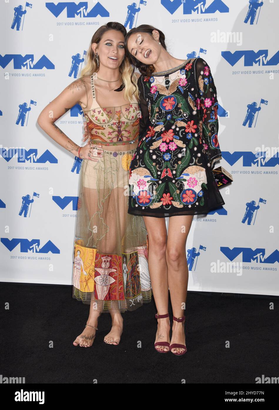 Paris Jackson and Caroline D'Amore in the press room at the MTV Video ...