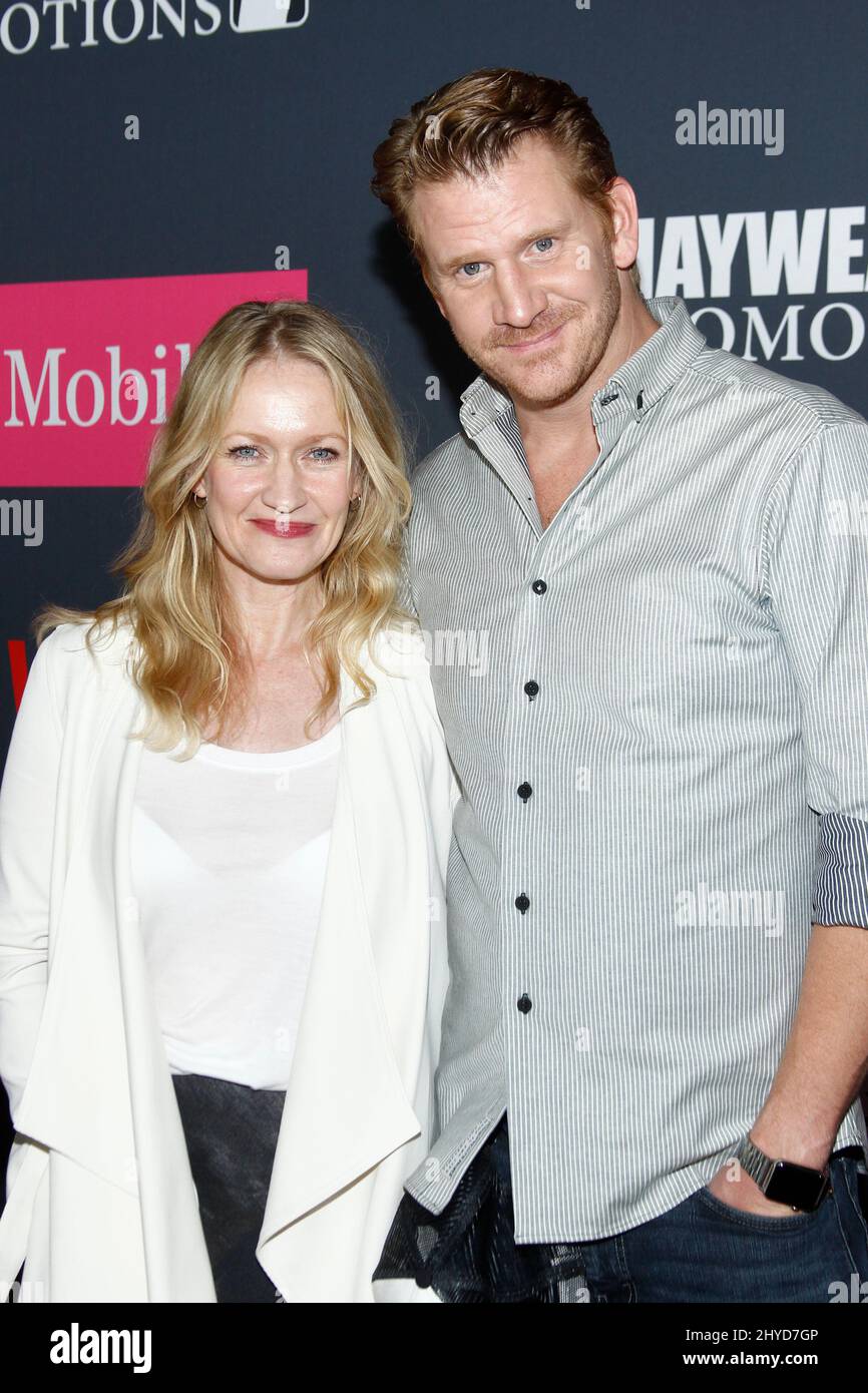 Paula Malcomson, Dash Mihok arriving for Showtime's Mayweather vs ...