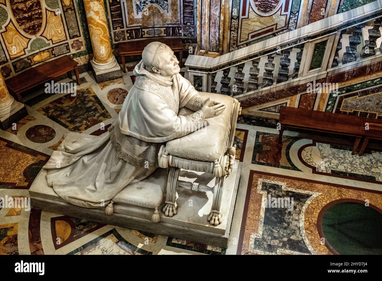 Rome, Italy - May 27, 2018: Holy Crib reliquary chapel with Pope Pius ...