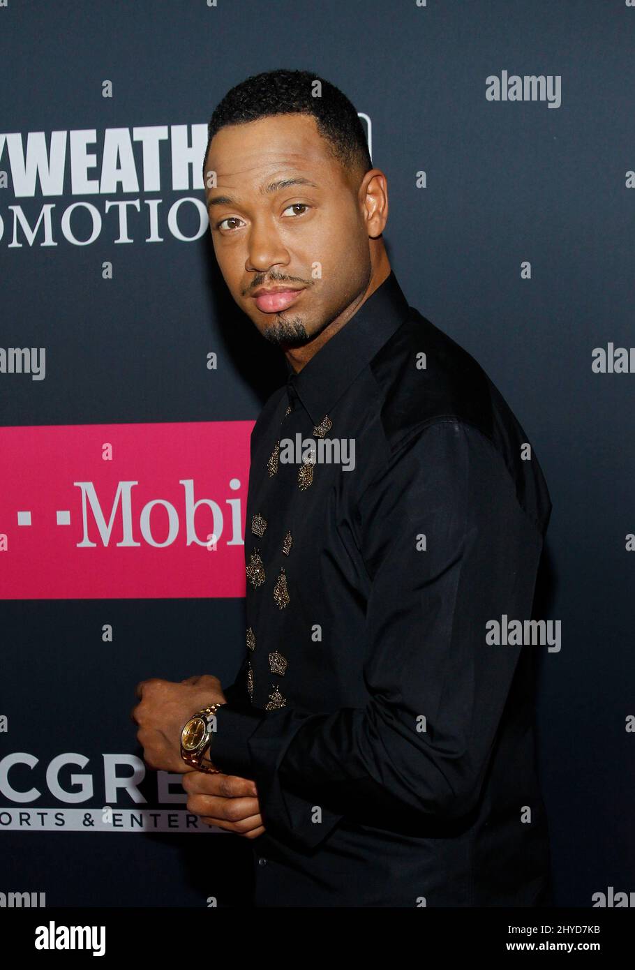 Terrence J arriving for Showtime's Mayweather vs. McGregor Pre-Event ...