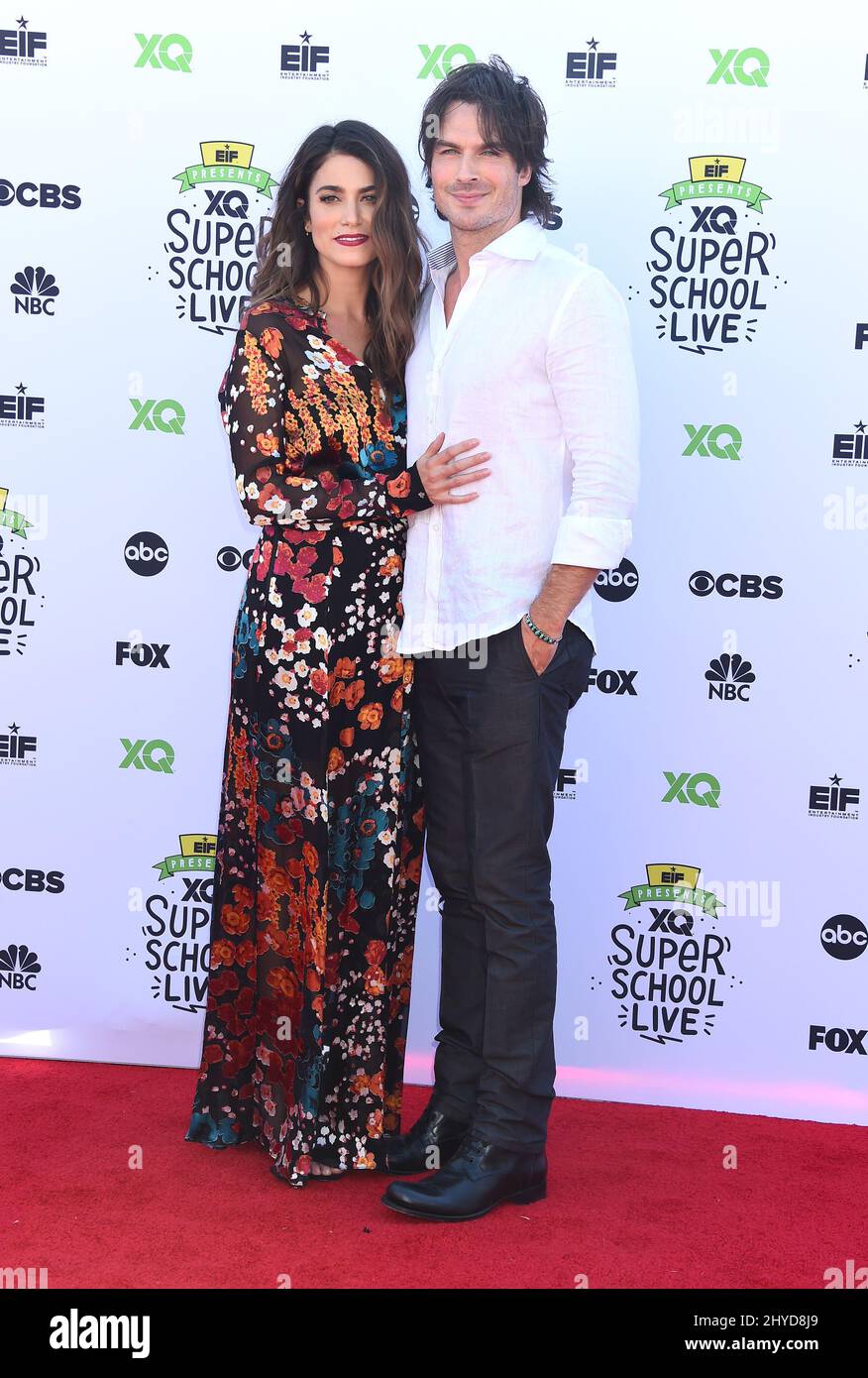 Nikki Reed and Ian Somerhalder attending EIF Presents: XQ Super School ...