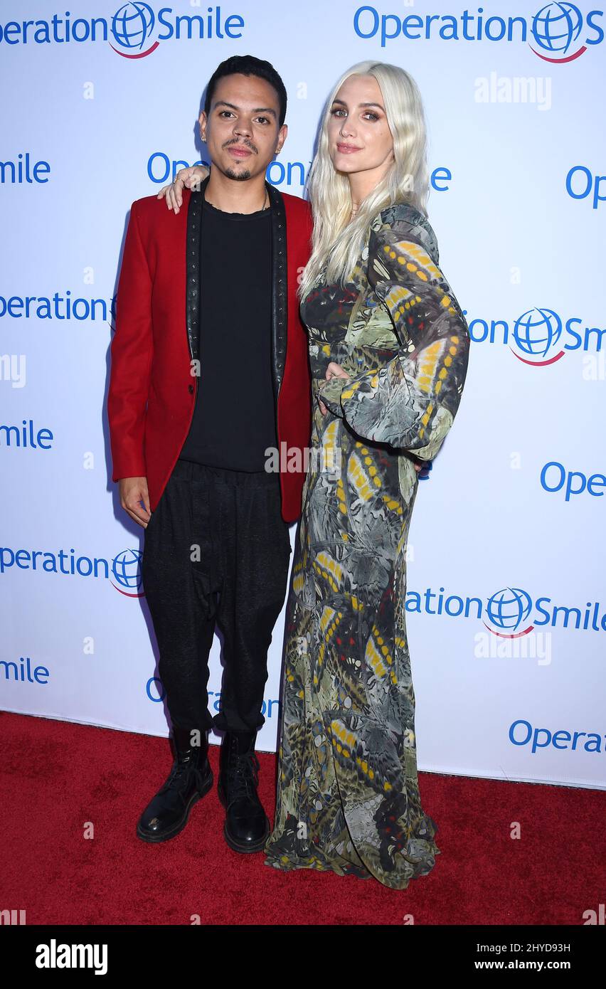 Evan Ross and Ashlee Simpson Ross attending the Operation Smile Gala in ...